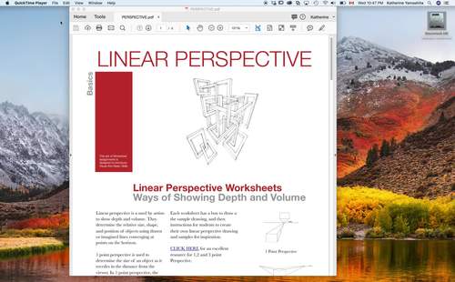 Linear Perspective Worksheets and Instructional Videos by Katherine ...