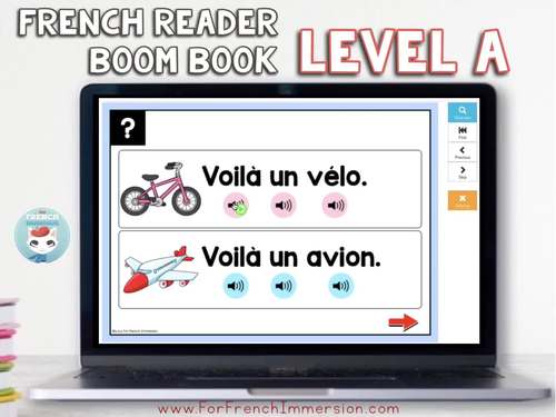 French Reader Activity Book 08 LEVEL A: Transportation | French Boom Cards