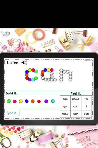 Digital Activities Pre-Primer Sight Word Bundle by Crafty Curriculum