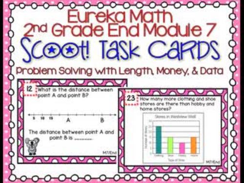 2nd Grade Math End-Module 7 Review Task Cards | Engage NY by Monkey Bars