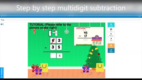 Multi Digit Subtraction Boom Cards Christmas Theme by Language Forum