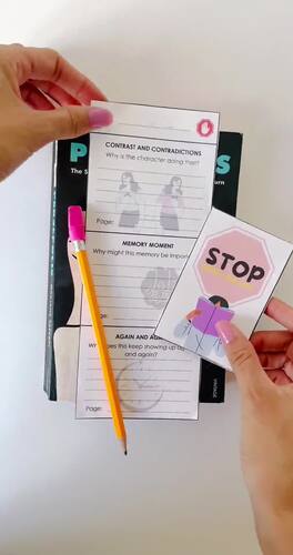 Stop and Jot: Printable Bookmark Template Note-Taking Template Notice ...