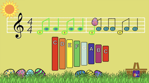 Easter Egg Hunt - Melody tutorial (slow tempo) by PlinkPlonkPlay