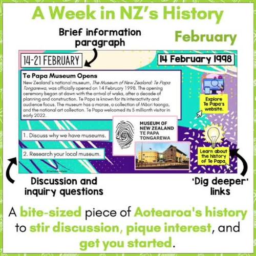 A Week in New Zealand History Full Year BUNDLE by Top Teaching Tasks
