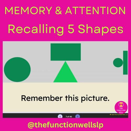 Adult Memory, Attention, Visuospatial Task - Recalling 5 Shapes ...