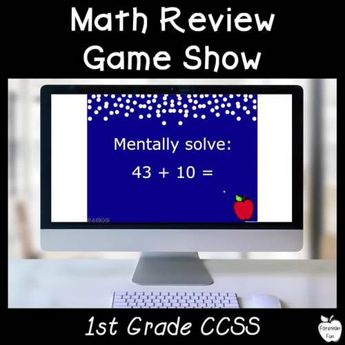 1st Grade Math Review Game Show - End of the Year Math Activity by ...