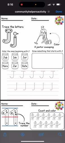 Preschool Community Helper Worksheets | Set 11 | Letters, Numbers ...