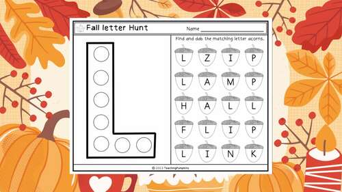 Alphabet Practice | Dot Marker Printable | Fall by TeachingPumpkins