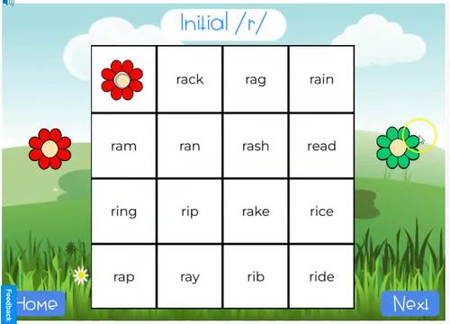 Digital Boom Card™ Spring Articulation Game R, vocalic R Sound Four-in ...