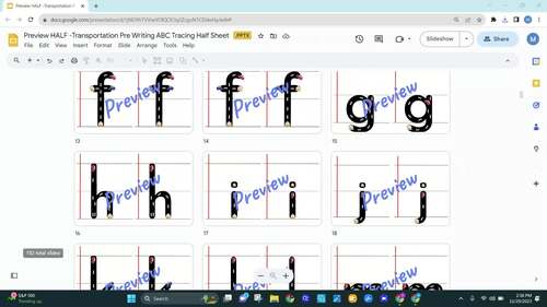 Alphabet Tracing for Pre-Writing Practice for Transportation Vehicles ...