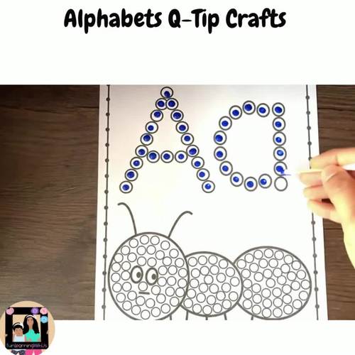 Alphabet Q-Tip Painting Letter Recognition Activity Worksheets | TPT