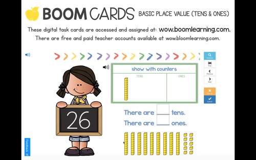 Boom Cards: Basic Place Value by School Is a Happy Place | TpT