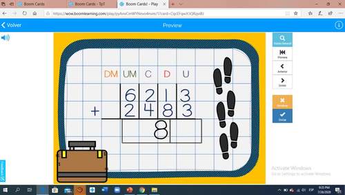 BOOM Cards- Suma de 4 y 5 dígitos sin reagrupar by Tesoros del saber