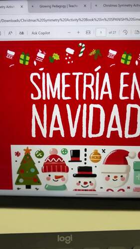 Simetría en Navidad: Christmas Symmetry Activity Book for Kids | TPT