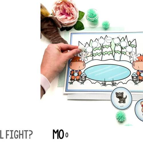 Moose Arctic Animals Counting Syllables Game - Winter Syllables Activity