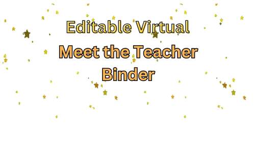 Digital Meet the Teacher Binder | Editable Class Notebook for Back-to ...
