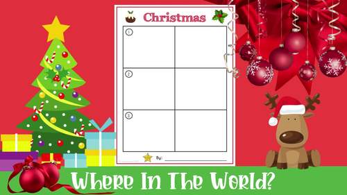 No Prep Where In The World? CHRISTMAS Research & Write Activity Sheets