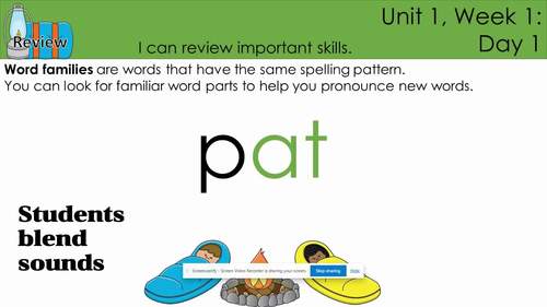 Short a and short i digital and print phonics and spelling lessons