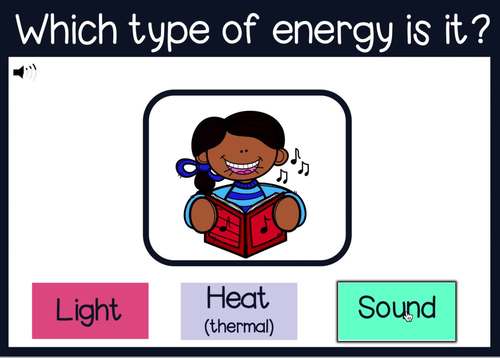Forms of Energy Boom Cards Activity - Light, Sound, & Heat Energy (Thermal)