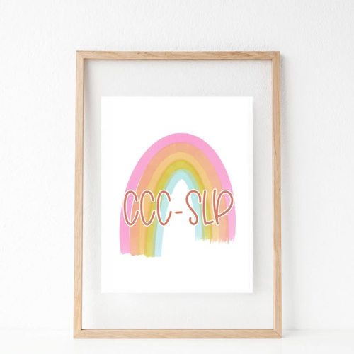 CCC-SLP Wall Art Print Room Office Board Decoration by Play Therapy ...