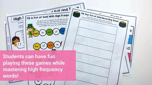 High Frequency Word Games | Fry’s First 100 Sight Words | TPT
