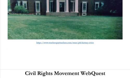 Civil Rights Movement WebQuest by PBL History & Civics | TPT