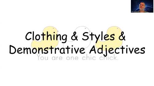 Spanish Clothing Styles & Demonstratives Video Bundle | TPT