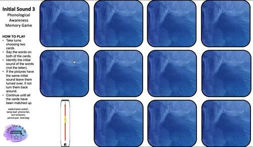 INITIAL SOUNDS PowerPoint Memory Games by Little Star in a Jar | TPT