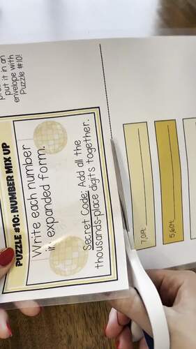 New Year's Math Escape Room | January | 3rd-5th Grade | Task Cards