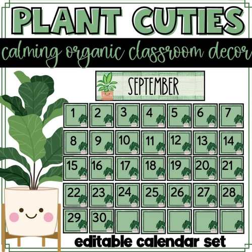 Plant Cuties EDITABLE Classroom Decor by moonlight crafter by Bridget