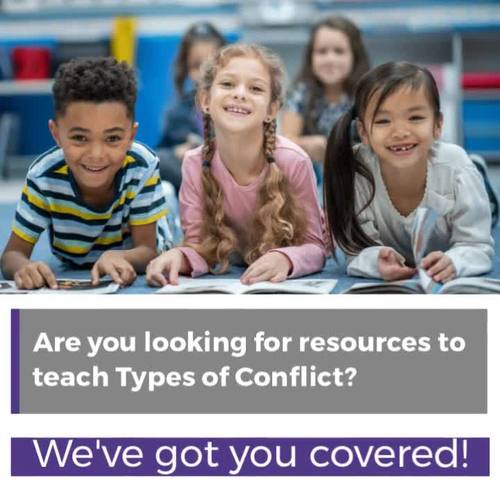 Types of Conflict Lesson, Practice, & Assessment by The Rigorous Owl