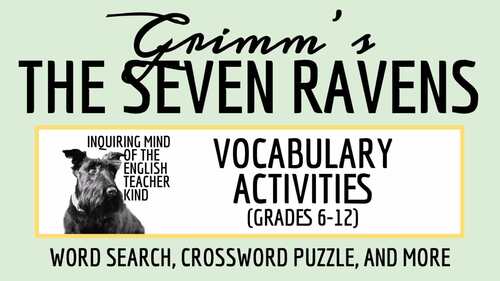 "The Seven Ravens" Vocabulary Games | Grimm's Fairy Tale | Crossword Puzzle