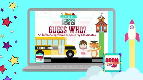 School BOOM CARDS Speech Therapy Making Inference Guess Who Questions ...