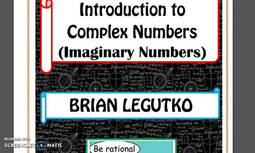 Intro to Complex Numbers / Imaginary Numbers (Notes, WS, Quiz & Answer ...