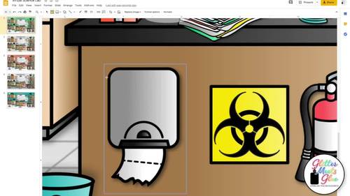 Virtual Classroom Science Lab Background: Editable Digital Resource on ...