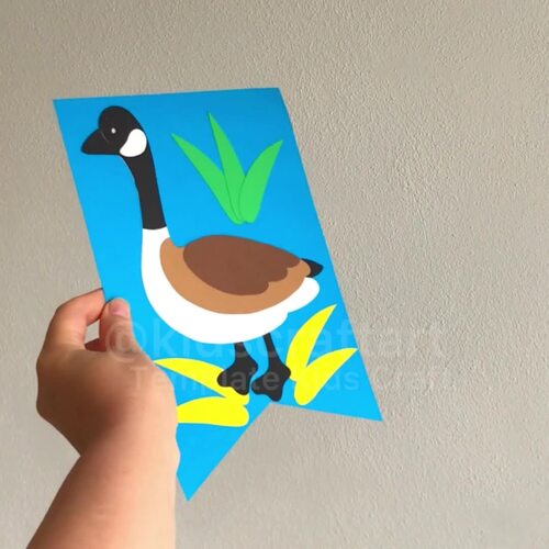 Canada Goose Craft Canadian Animal Symbols National Day Geese Bird Flag ...