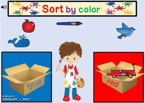 Boom Cards™ Color Sort by Leigh's Library | TPT