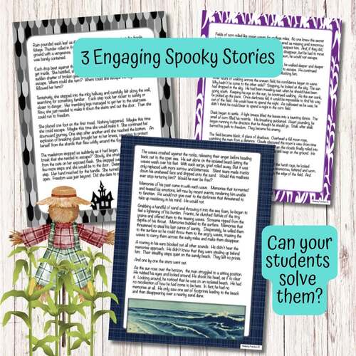 Fall High School Fiction Comprehension: Multiple Choice & Constructed ...