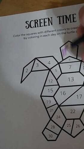 Screen Time Tracker Behavior Log | Counseling Coloring Pages | Healthy ...