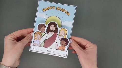 Religious Easter Card Craft by 10 Minutes of Quality Time | TPT
