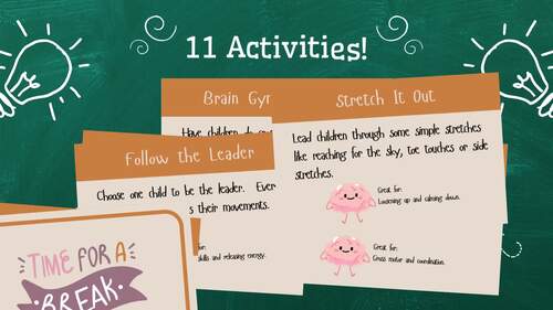Movement Cards | Brain Break Activities | SEL | Group Exercise | TPT