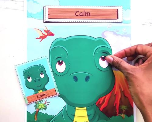 Dinosaur Social Emotional Learning Game, Emotions Flashcards, SEL ...