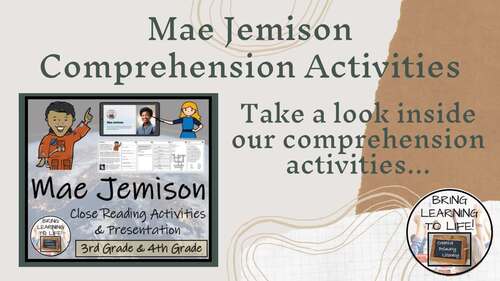 Mae Jemison Close Reading Passage & Comprehension Activities | 3rd–4th ...