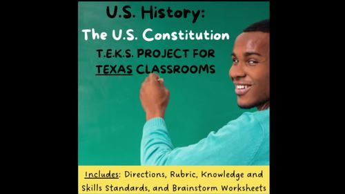 8th Grade US History TEKS Constitution Project For Texas Classrooms