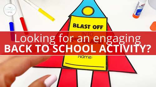 All About Me Writing Activity & Rocket Craft | Back To School Craftivity