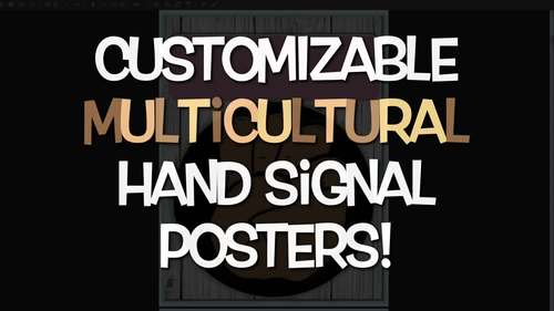 Multicultural Hand Posters- Customizable by The Self-Sufficient Classroom