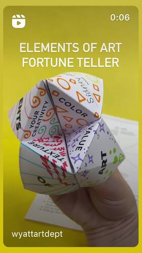 Elements of Art: Fortune Teller Activity by Sidney Allen | TPT