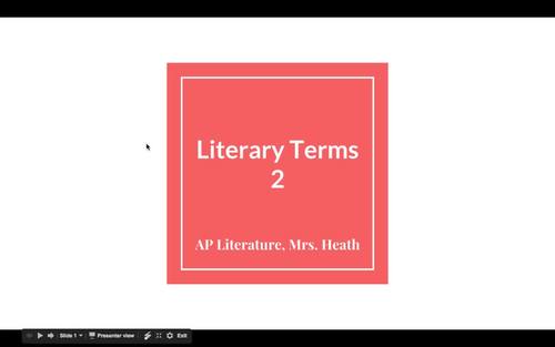 AP Literary Terms 2 by Proficiency Prism | TPT