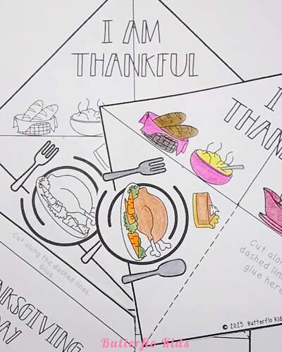 Thanksgiving Placemat Craft | Thanksgiving Dinner Plate Craft | Triorama