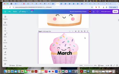 Brunch Club Birthday Display by Ozlem's Primary Diaries | TPT